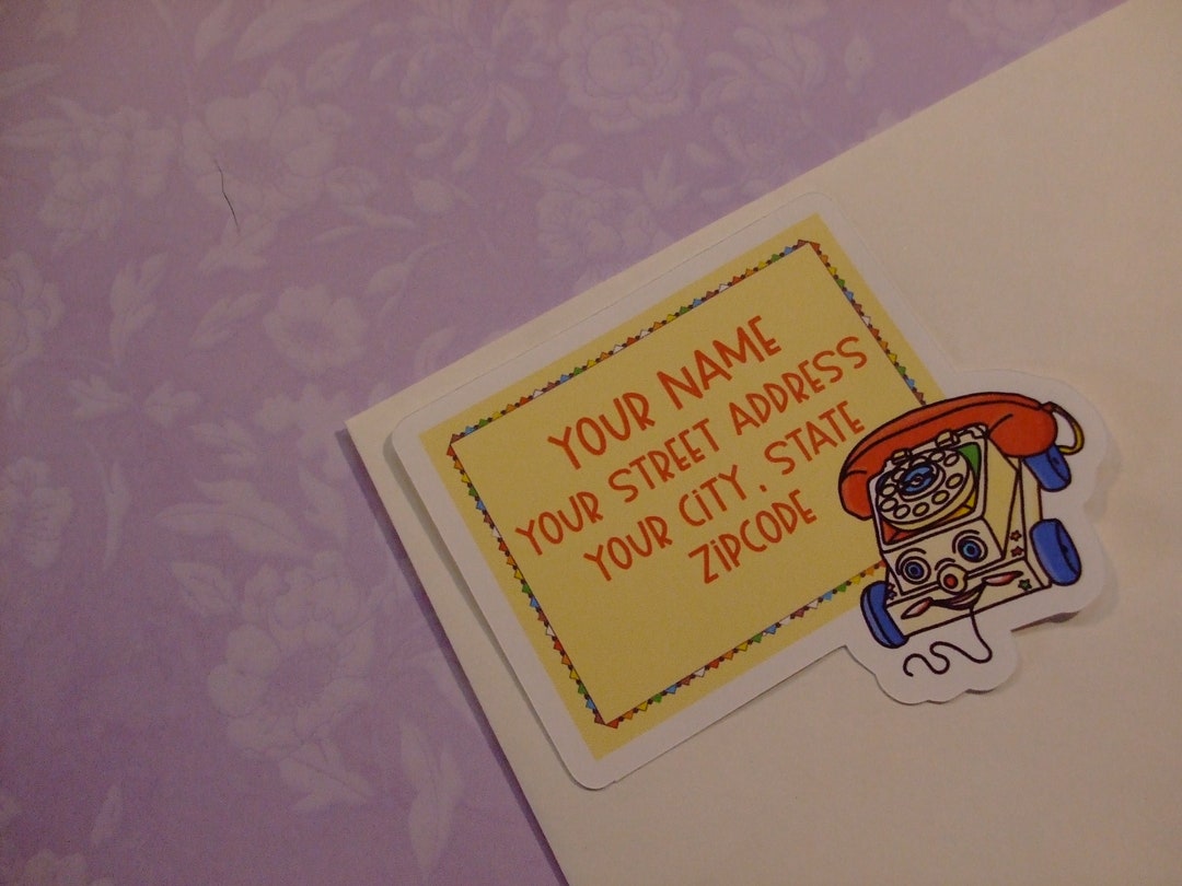Custom Address Labels - Toy Telephone {set of 24} - Etsy