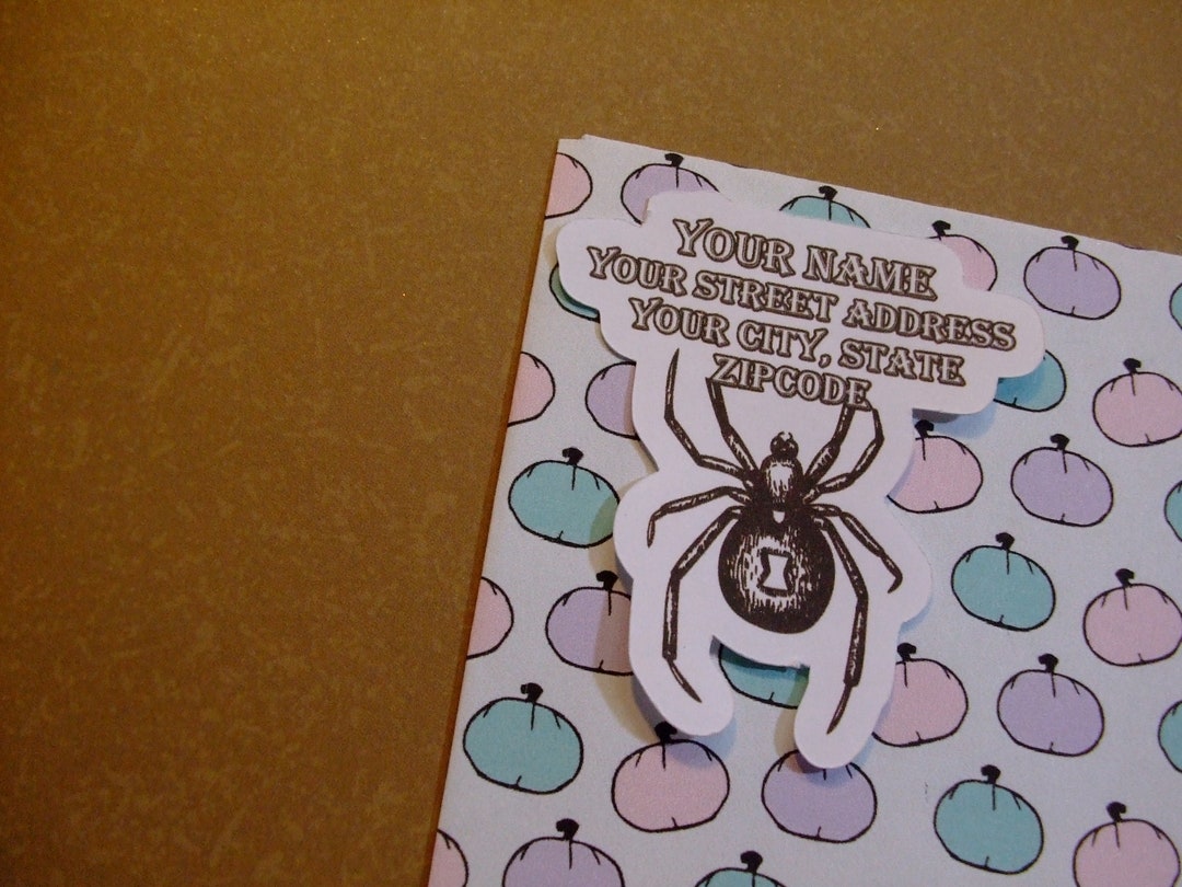 Custom Address Labels - Sepia Widow Spider {set of 25} - Etsy