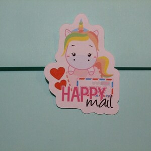 Sugar Blocks Sticker Flakes - Unicorn Happy Mail - Etsy