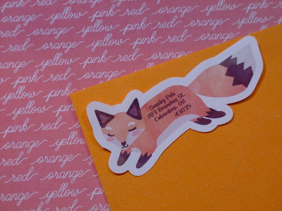Custom Address Labels - Woodland Fox {set of 25} - Etsy