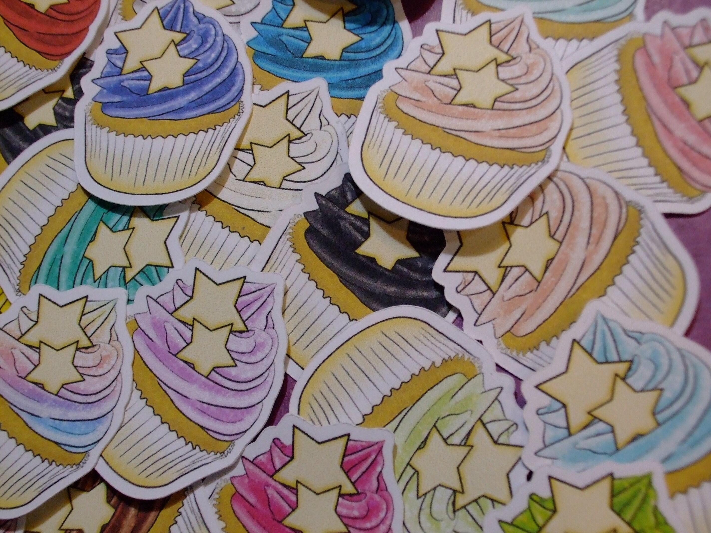 Sugar Blocks Sticker Flakes Sweet Cupcakes | Etsy