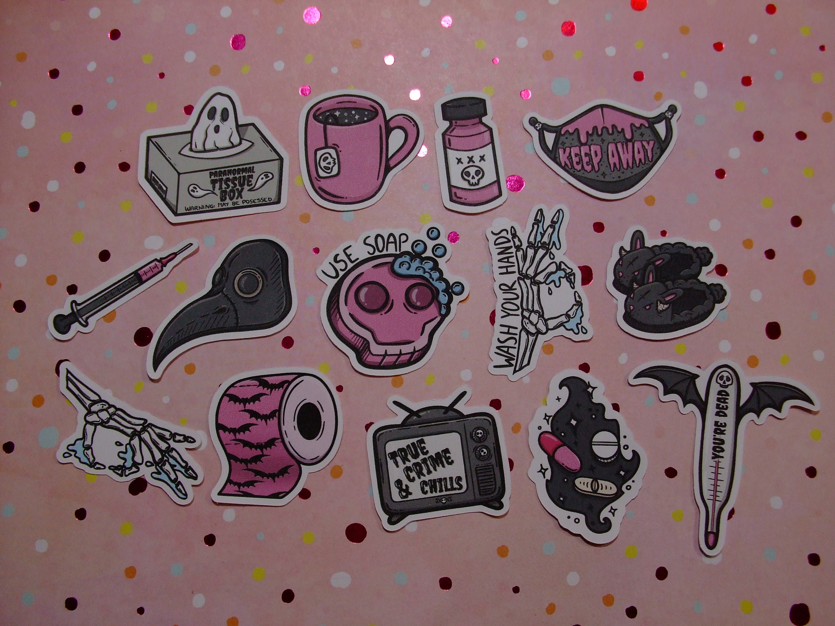 Sugar Blocks Sticker Flakes A Spooky Quarantine | Etsy