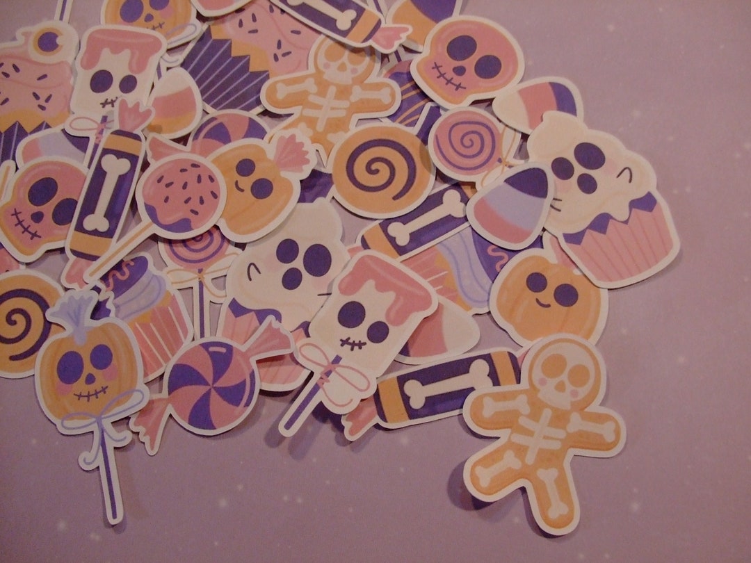 Sugar Blocks Sticker Flakes - Delcious Spooky Pastel Sweets - Etsy