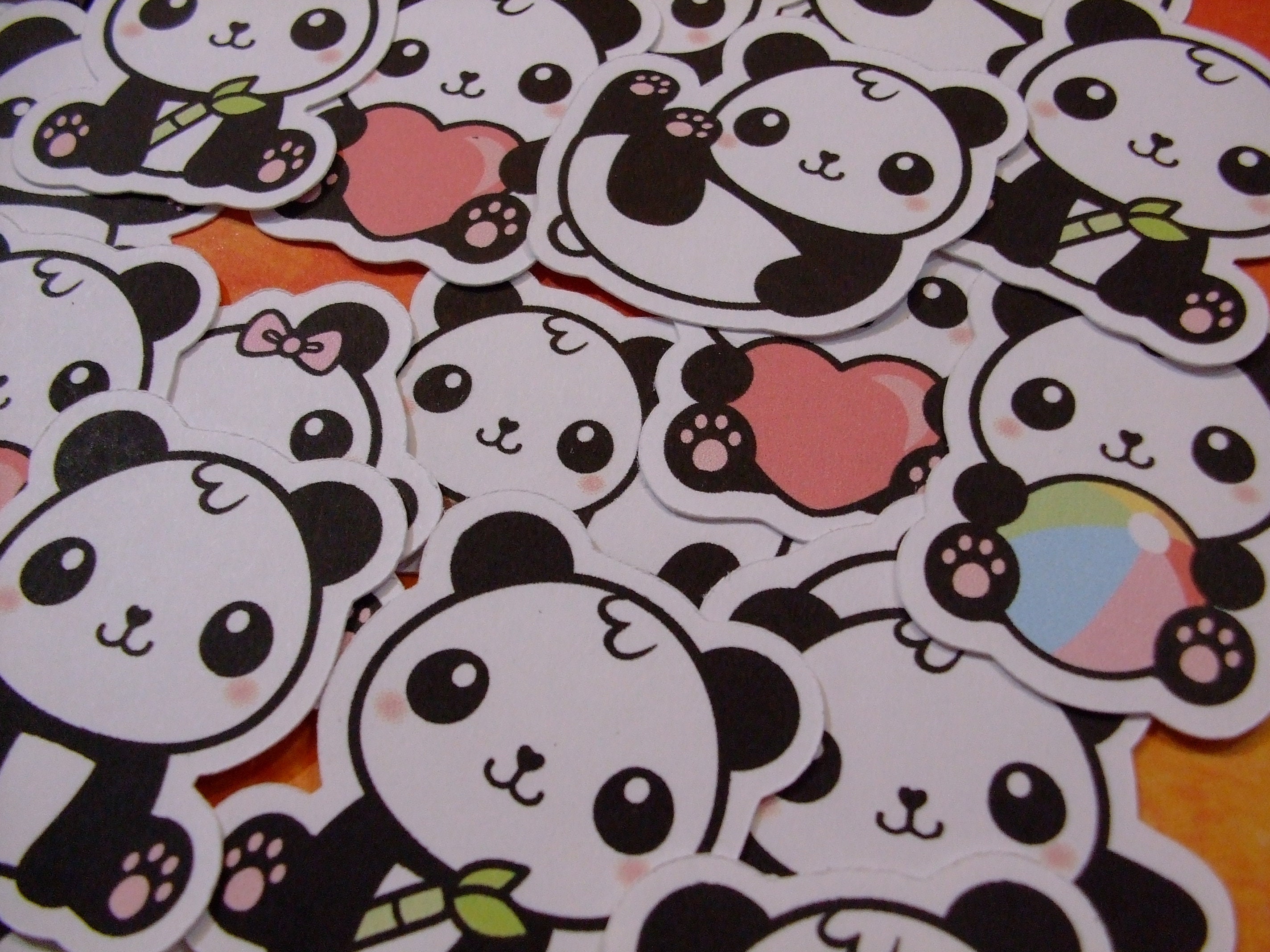 Sugar Blocks Sticker Flakes Cute Pandas | Etsy