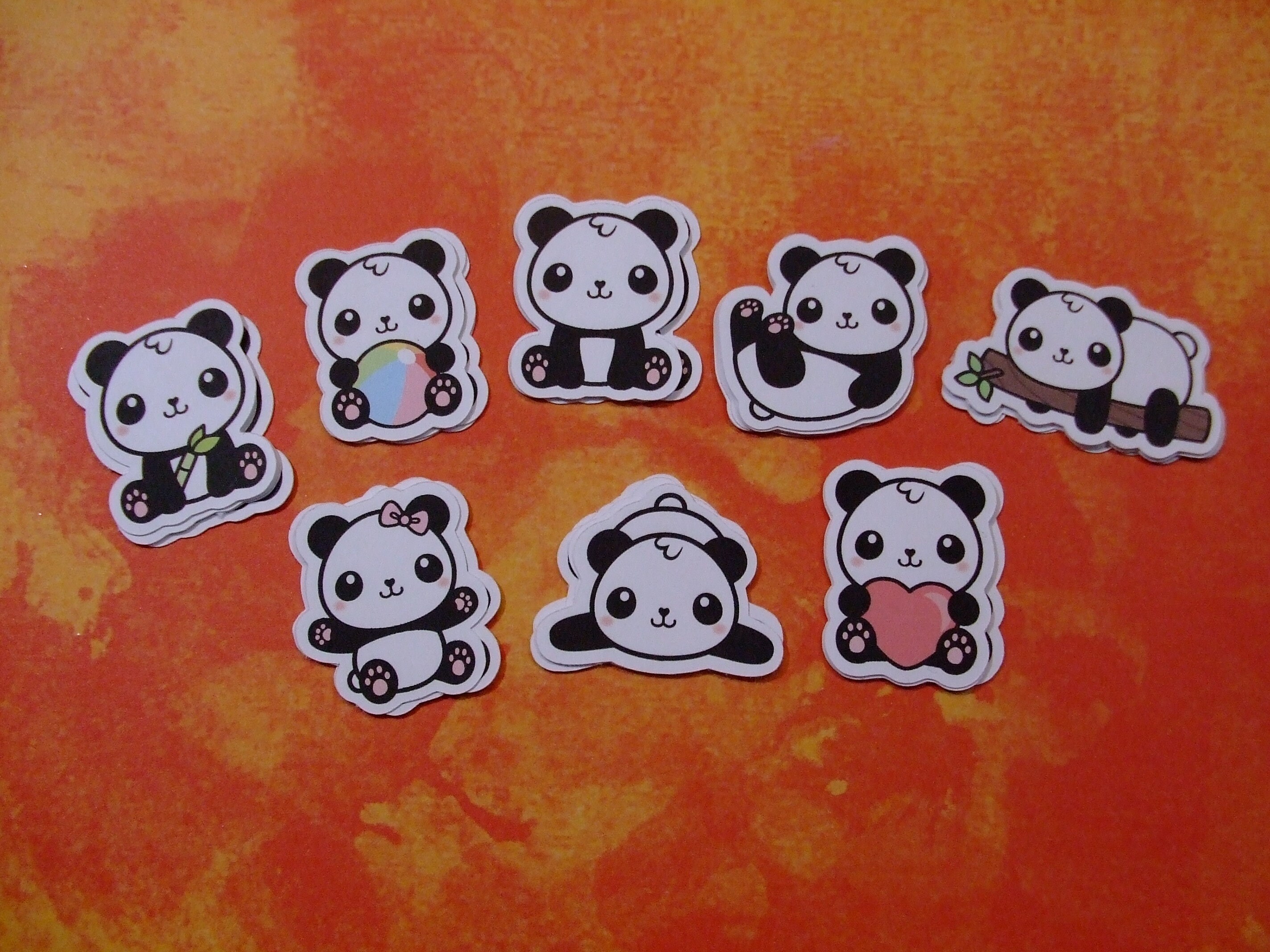 Sugar Blocks Sticker Flakes Cute Pandas | Etsy