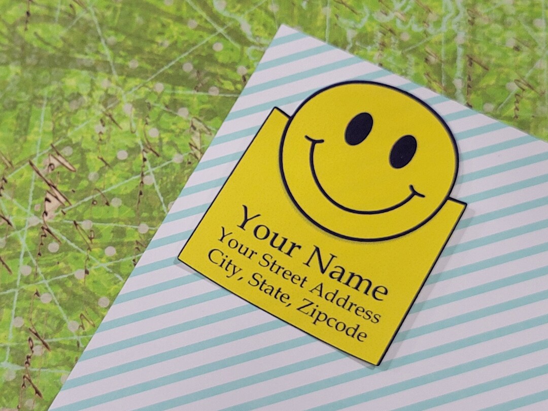 Custom Address Labels - Smiley {set of 25} - Etsy