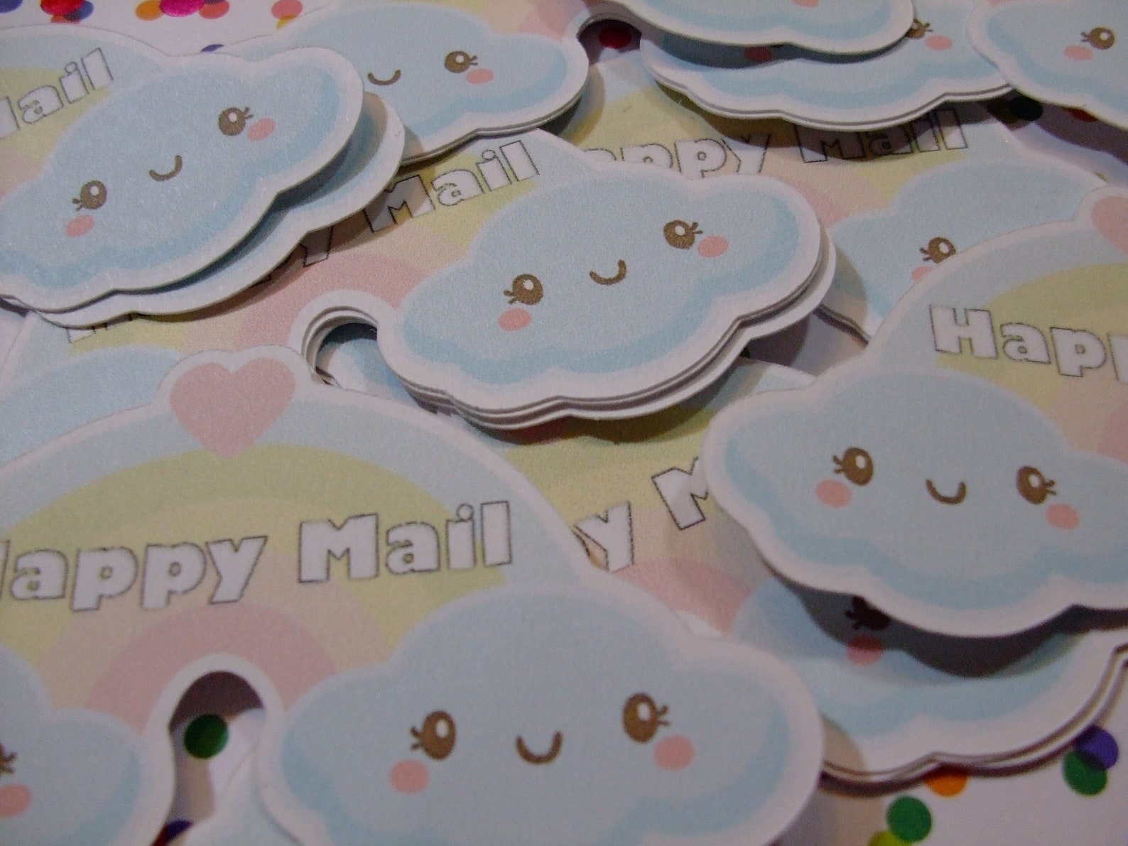 Sugar Blocks Sticker Flakes Pastel Happy Mail Rainbow - Etsy