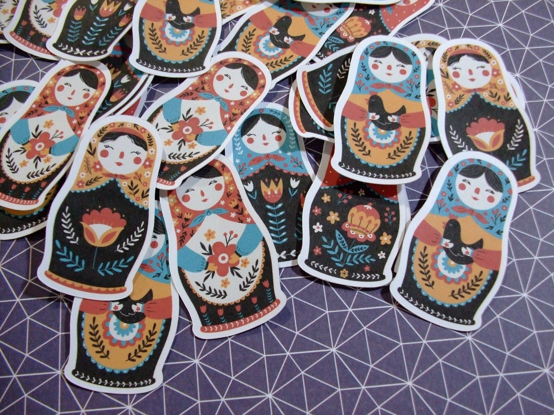Sugar Blocks Sticker Flakes Bold Matryoshka Dolls - Etsy