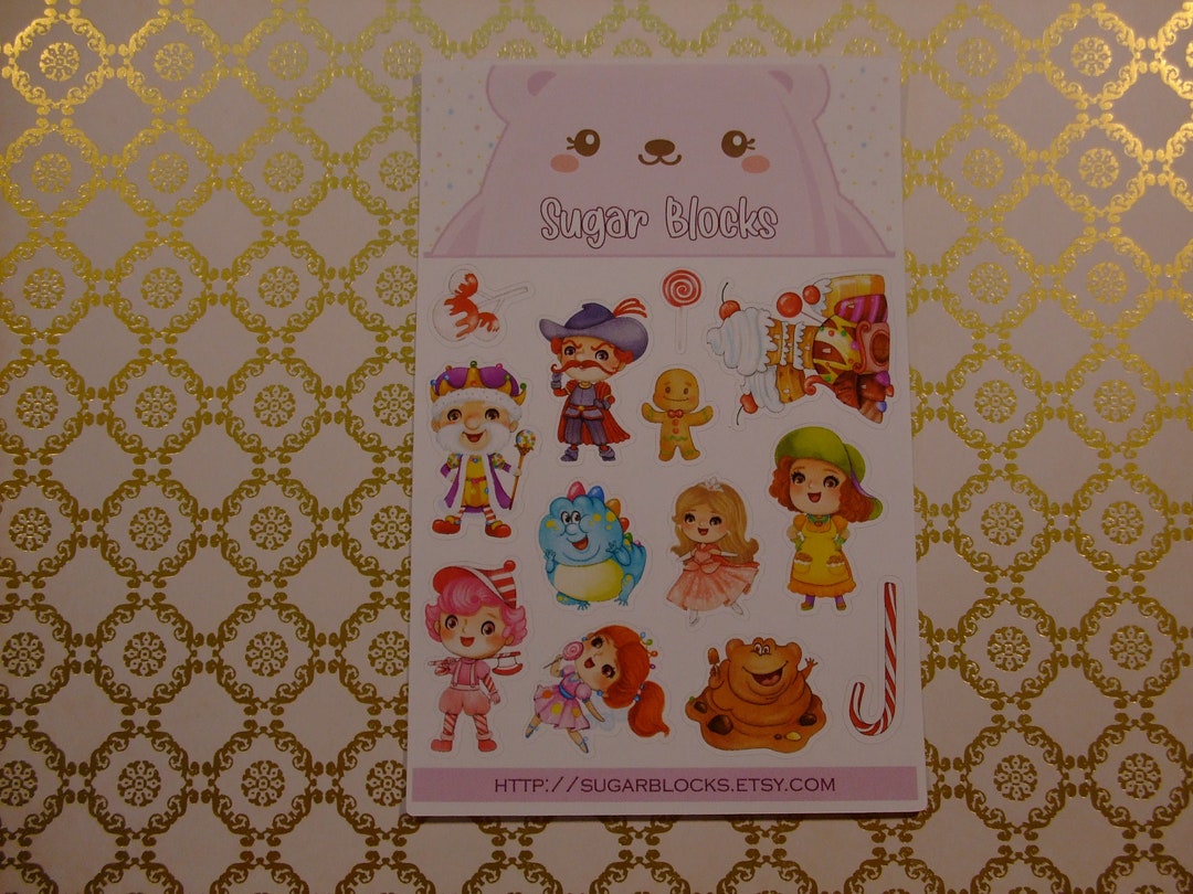 Sugar Blocks Sticker Sheet - off to Candy Town - Stickers, Kawaii ...