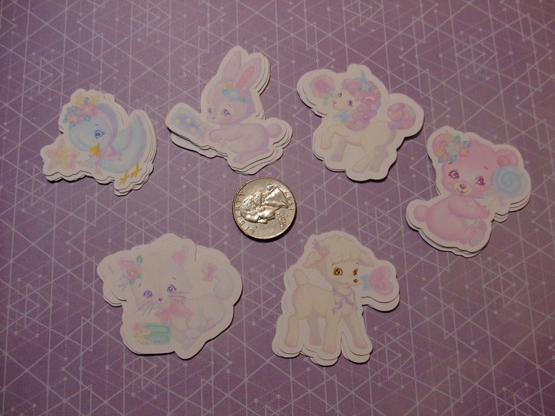 Sugar Blocks Sticker Flakes Pastel Kawaii Animals | Etsy