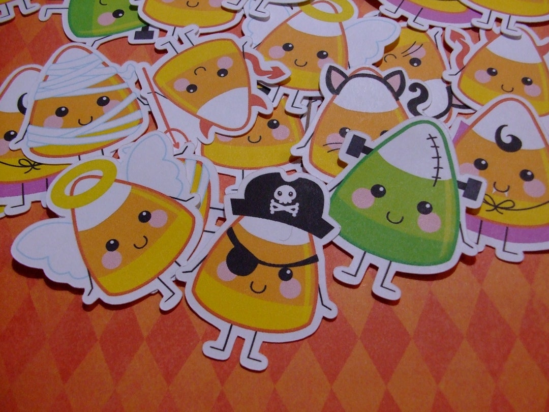 Sugar Blocks Sticker Flakes - Candy Corn Friends - Etsy