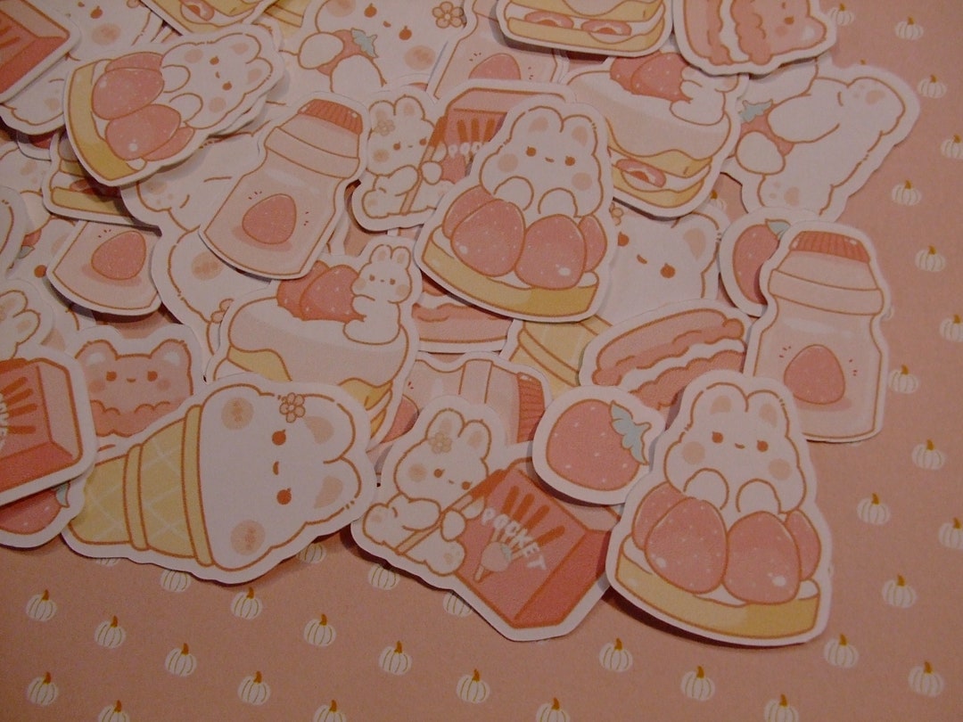Sugar Blocks Sticker Flakes - Strawberry Bunny Baby - Stickers, Kawaii ...