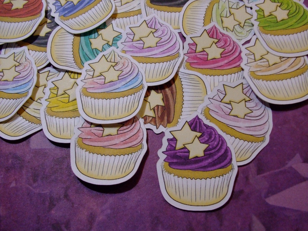 Sugar Blocks Sticker Flakes - Sweet Cupcakes - Etsy