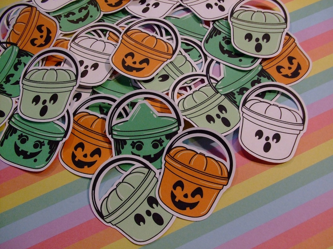 Sugar Blocks Sticker Flakes - Halloween Buckets - Stickers, Ghosts ...