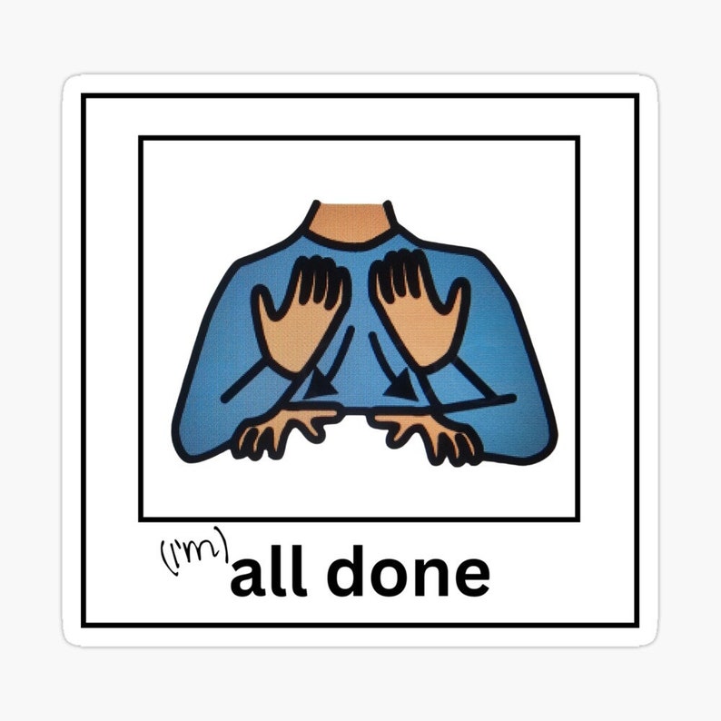I'm All Done PNG, Digital Download, Teacher, Special Education, Sticker ...