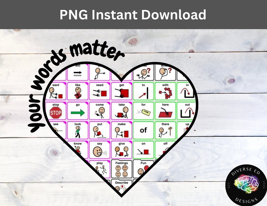 Your Words Matter PNG, Special Education, AAC, Communication, Digital ...