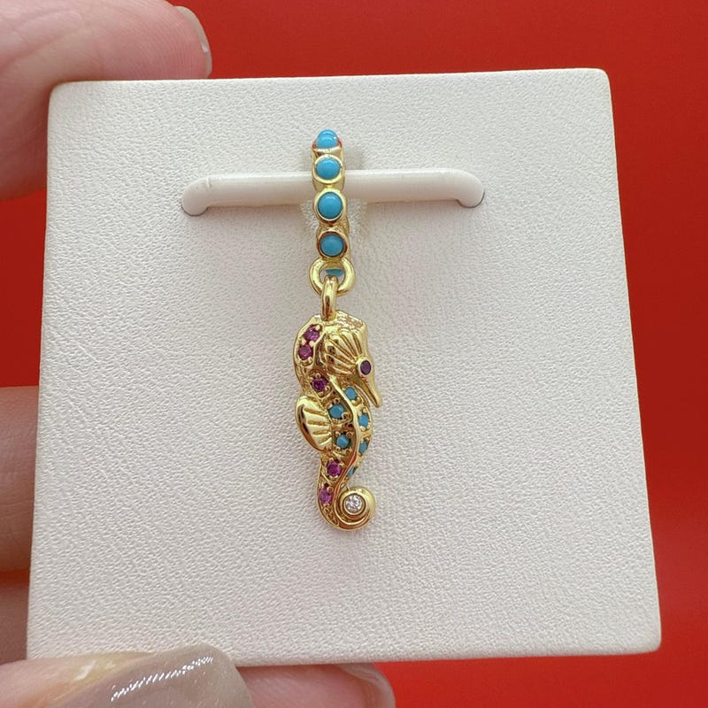 Seahorse Charm - Etsy