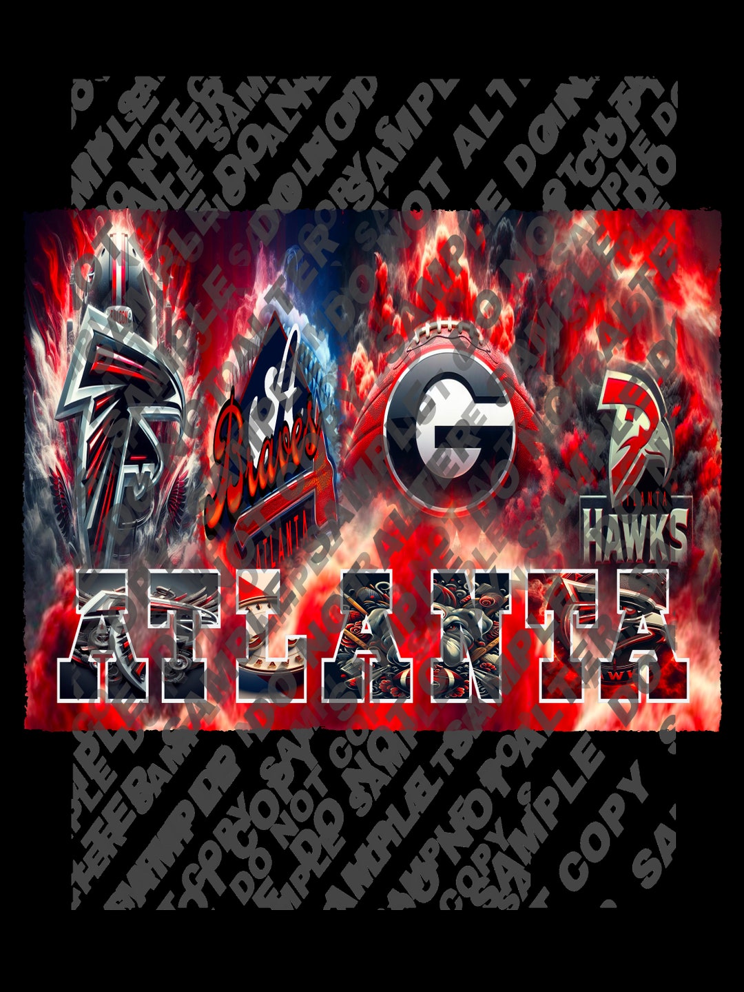 Atlanta Sports Teams Png - Etsy