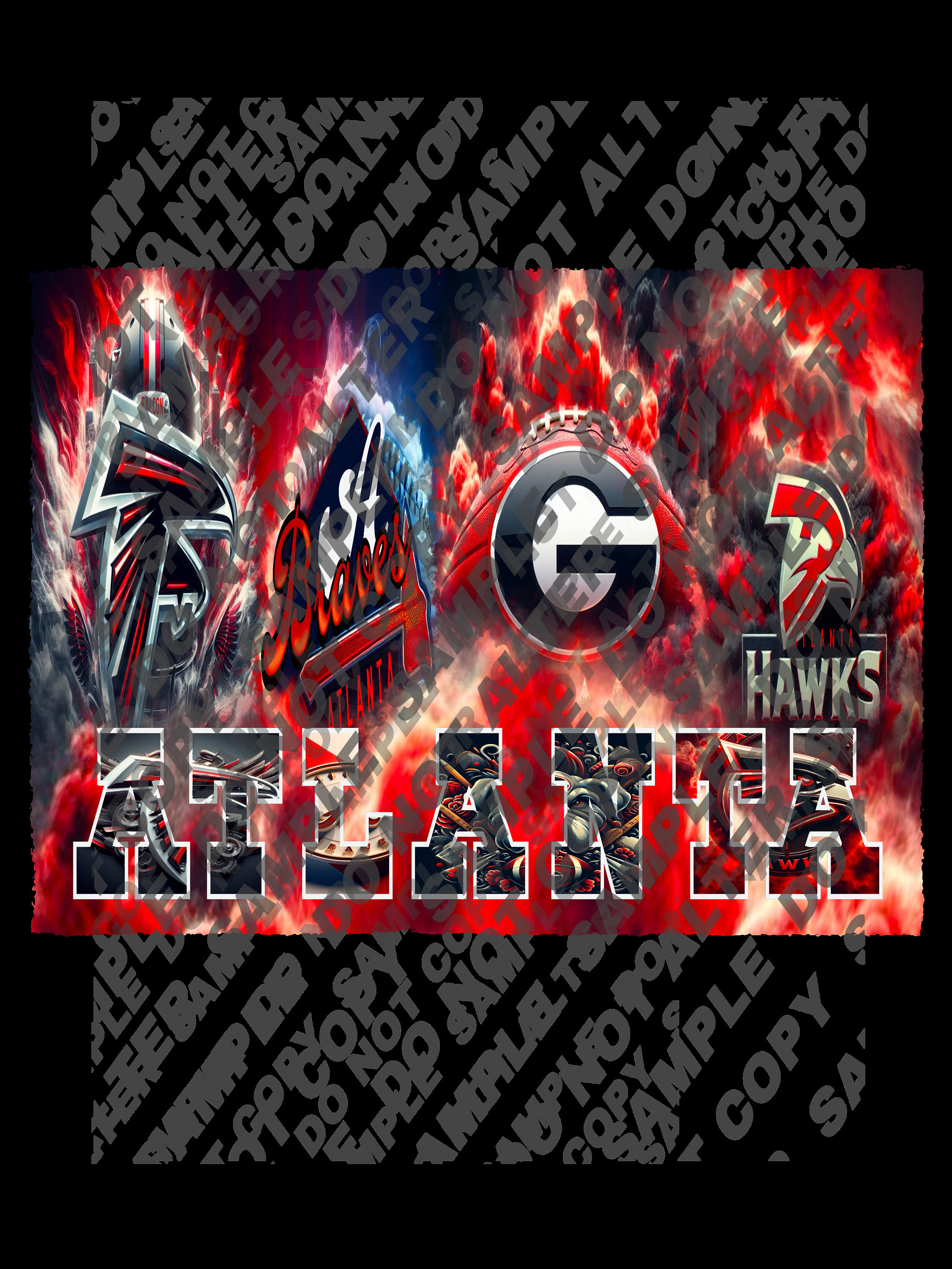 Atlanta Sports Teams Png - Etsy