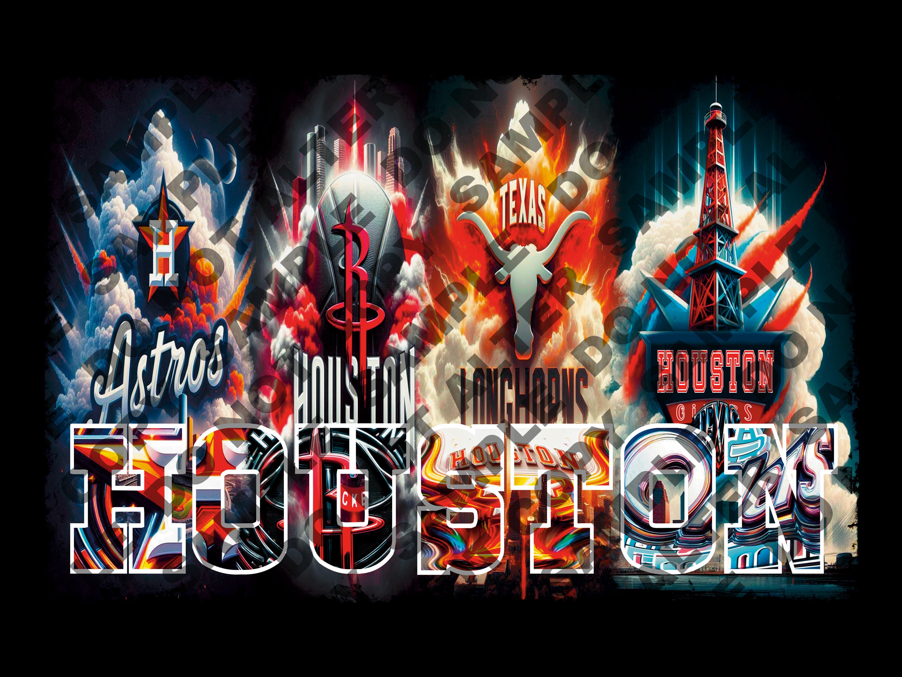 Houston Sports Teams Png Opt. 3 - Etsy