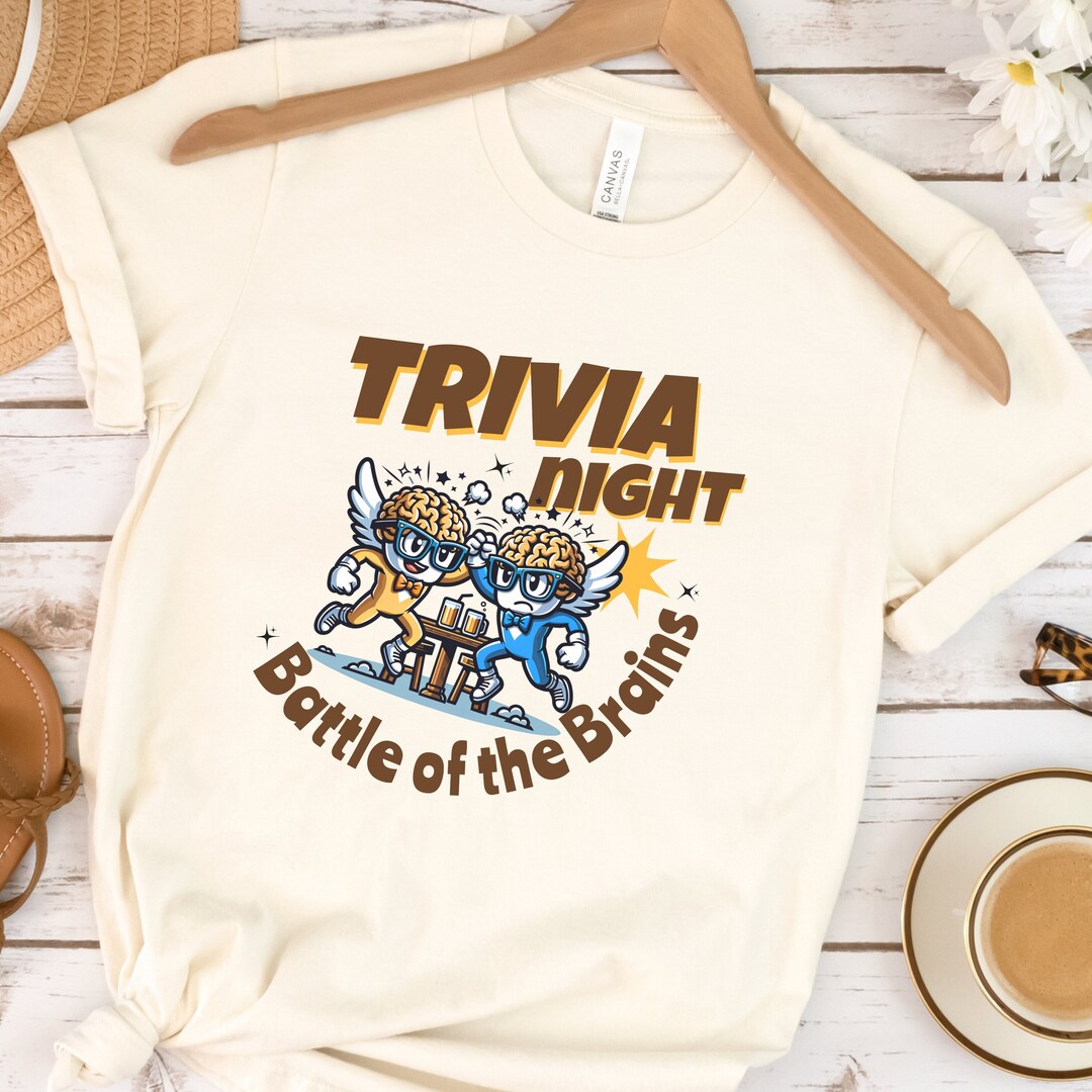 Funny Trivia Night Unisex Short Sleeve Tee. Trivia Team Group Matching ...