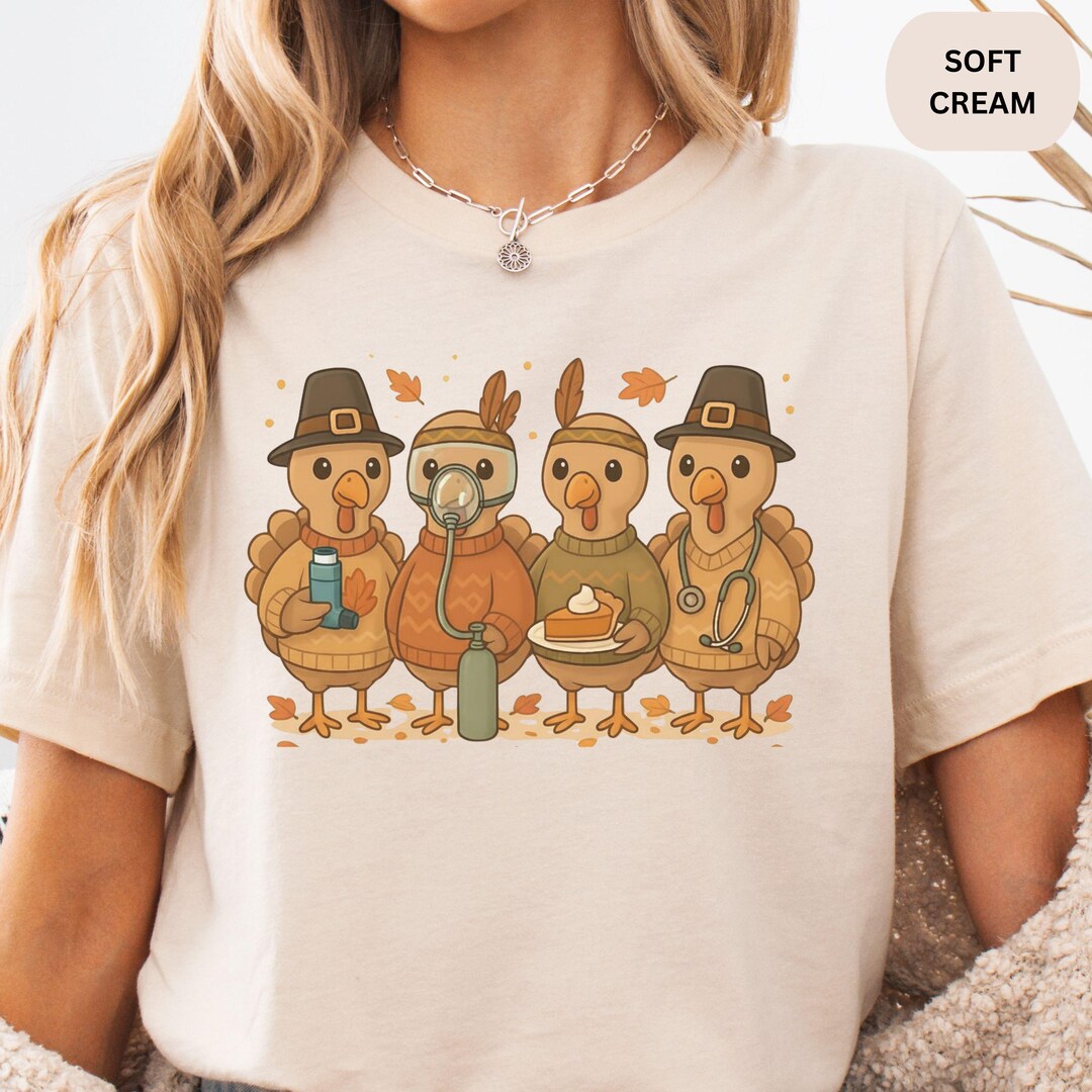 Respiratory Therapist Turkey Thanksgiving Shirt, RRT Student T-shirt ...