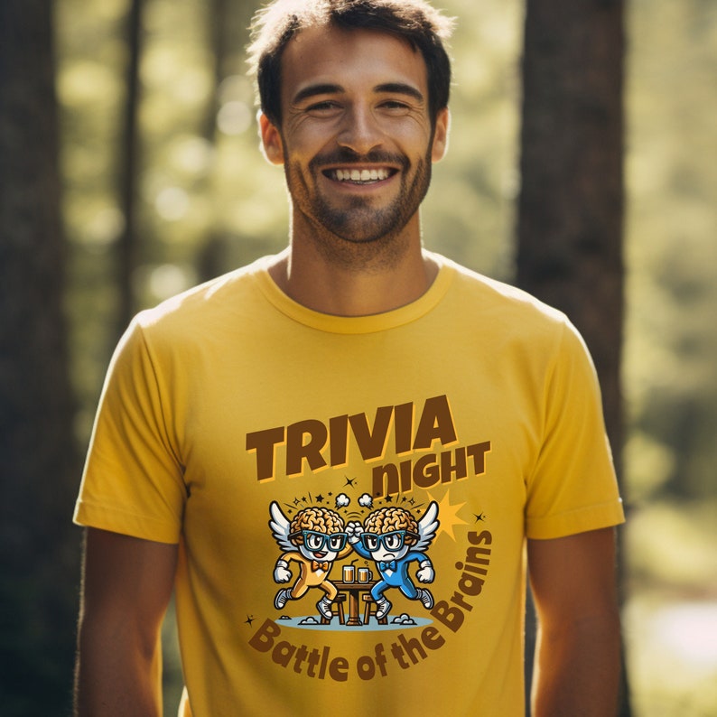 Funny Trivia Night Unisex Short Sleeve Tee. Trivia Team Group Matching ...