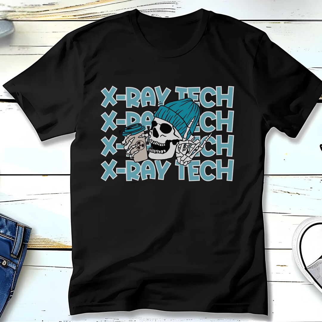 X-ray Tech Skeleton Shirt, Rad Tech Graduation Gift, ARRT Certification ...