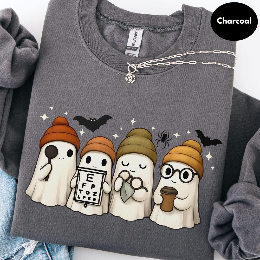 Cute Ghost Halloween Shirt for Ophthalmologist, Fall Optometry Student ...
