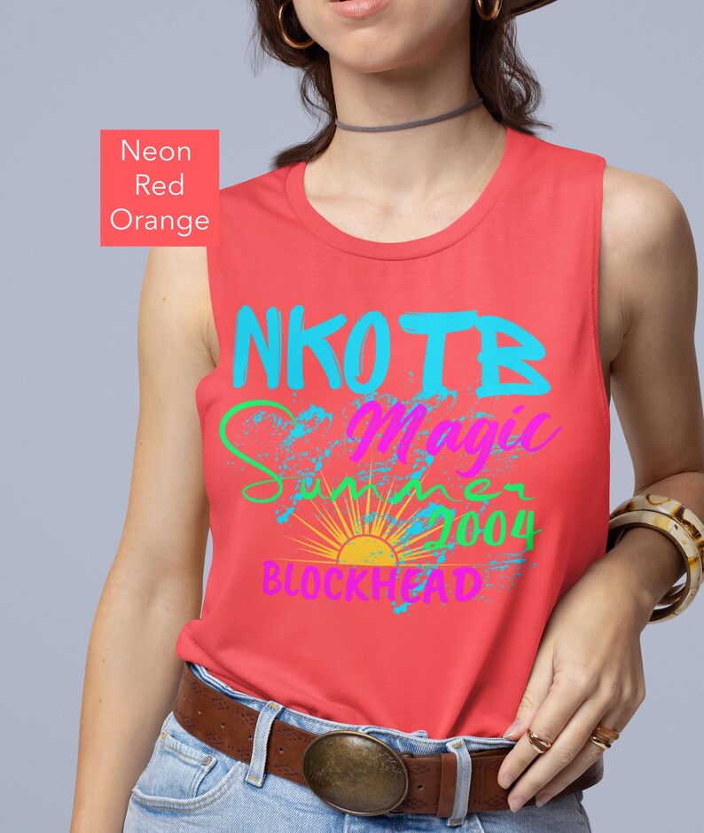 NKOTB 2024 Magic Summer Shirt, Neon NKOTB Concert Shirt, Vintage Tee ...