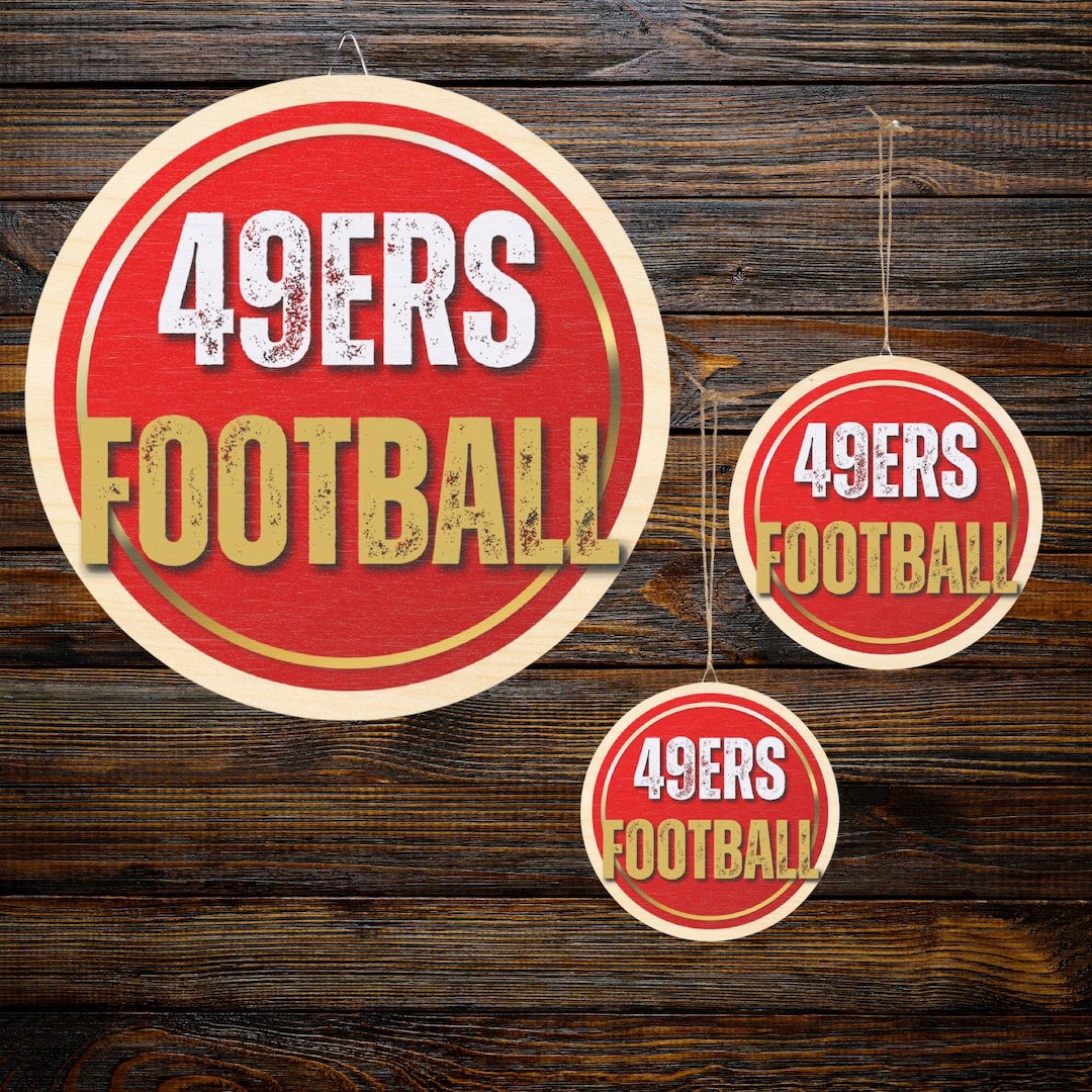 49ers Football Wood Signs, San Francisco Decor, Football Front Door ...