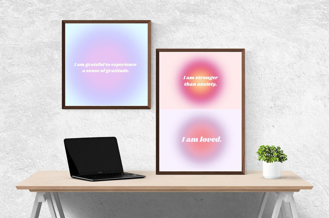 I Am Affirmations Quotes Therapeutic Posters College Dorm Office Space ...