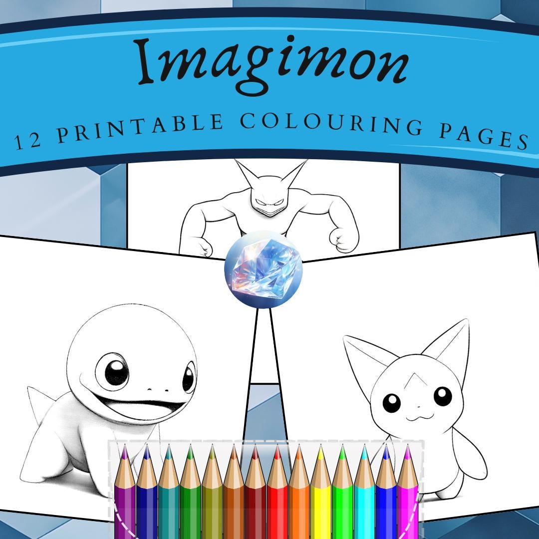 Imagimon - 12 Printable Creature Colouring Pages for Kids, Toddlers ...