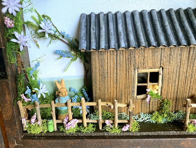 Peter Rabbit Shadow Box, Diorama, BOOK NOOK, Not a Toy, Mr. Mcgregor ...