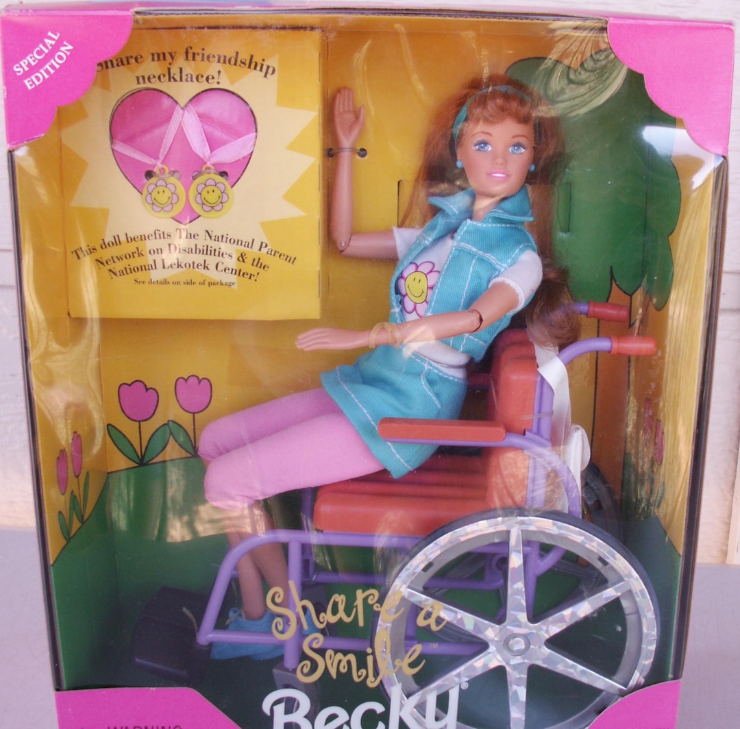 Vintage Share a Smile Becky Doll in Wheelchair NRFB - Etsy