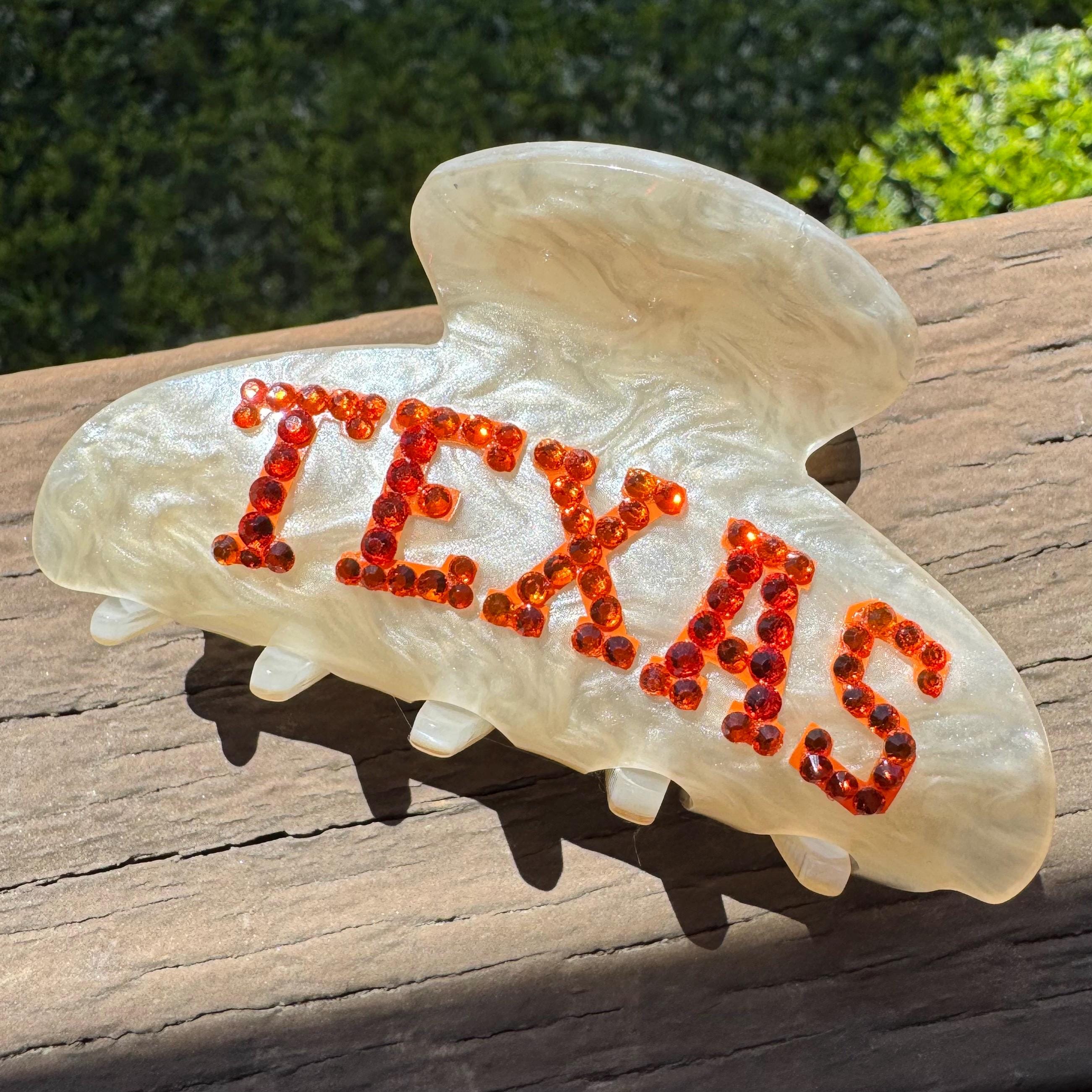 University of Texas Longhorns Bling Claw Clip - Etsy