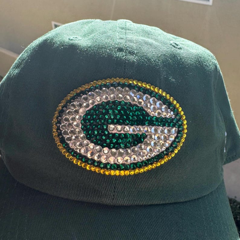 Green Bay Packers Bling Hat - Etsy