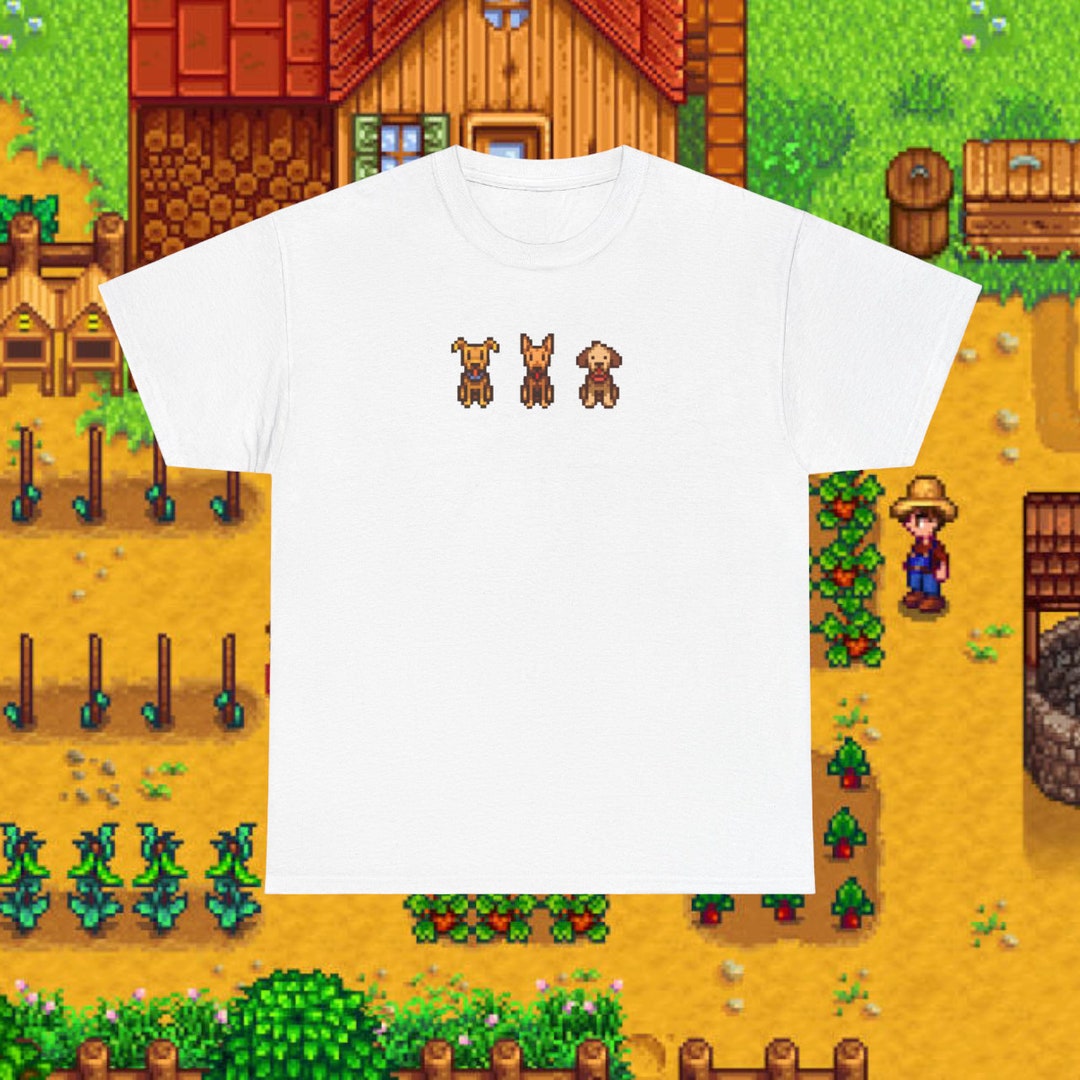 Stardew Valley Pixel Dogs Tee, Cute Stardew Valley Tshirt, Stardew ...