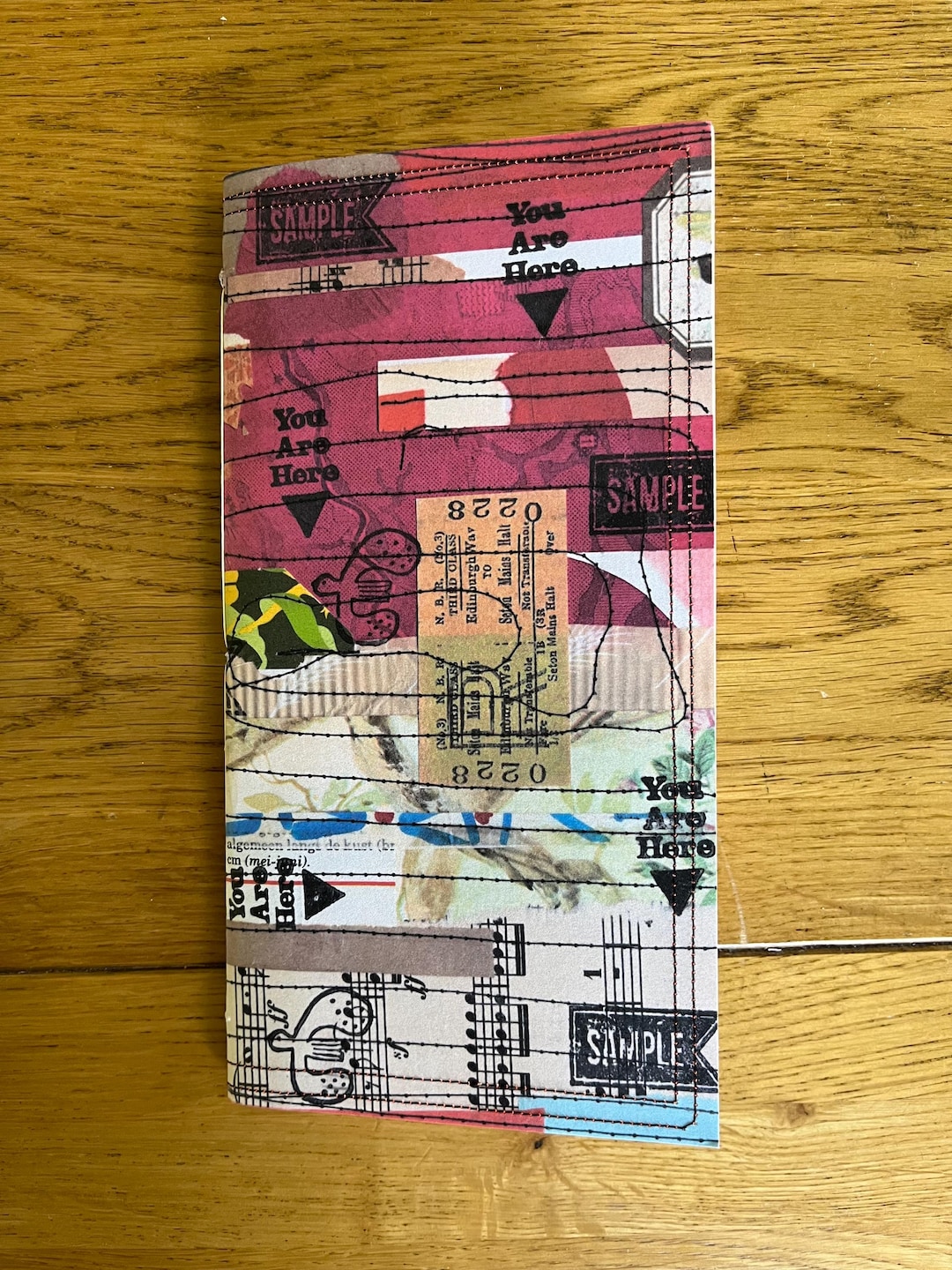 Recycled Paper Junk Journal Insert: Collage Cover, Hand Sewn - Etsy France