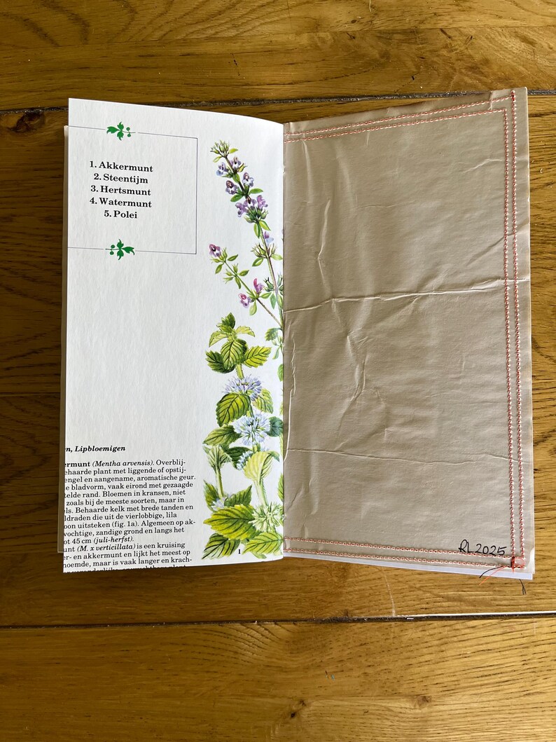 Recycled Paper Junk Journal Insert: Collage Cover, Hand Sewn - Etsy France