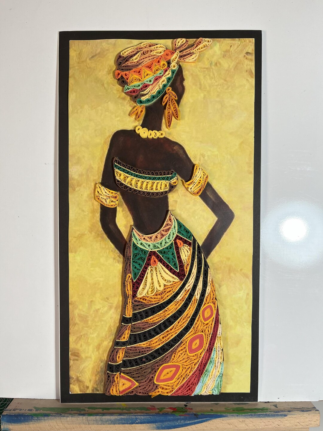 Paper Quilling Art: African Woman Portrait With Personalized Cart ...