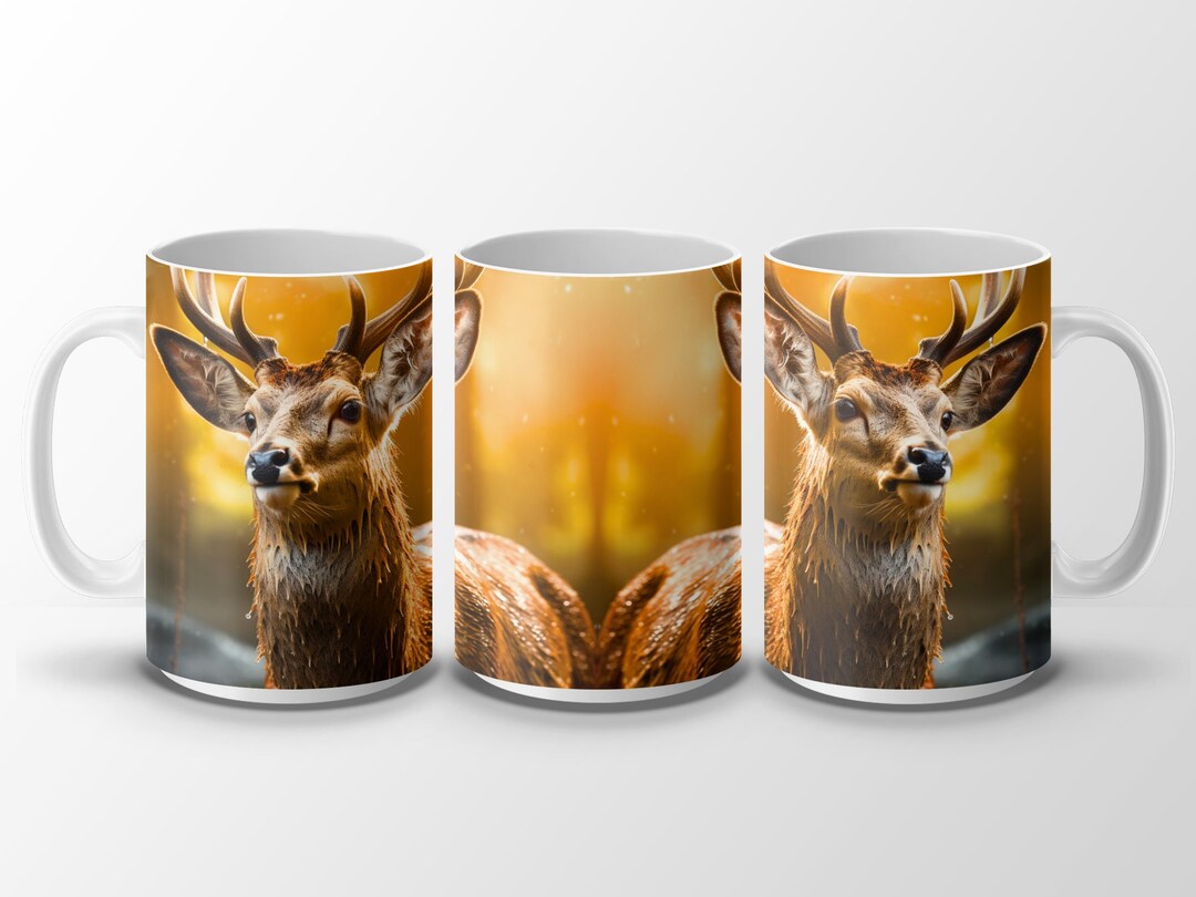 Deer Mug, Forest Deer Coffee Cup, Wildlife Artist Mug, Nature Lover ...