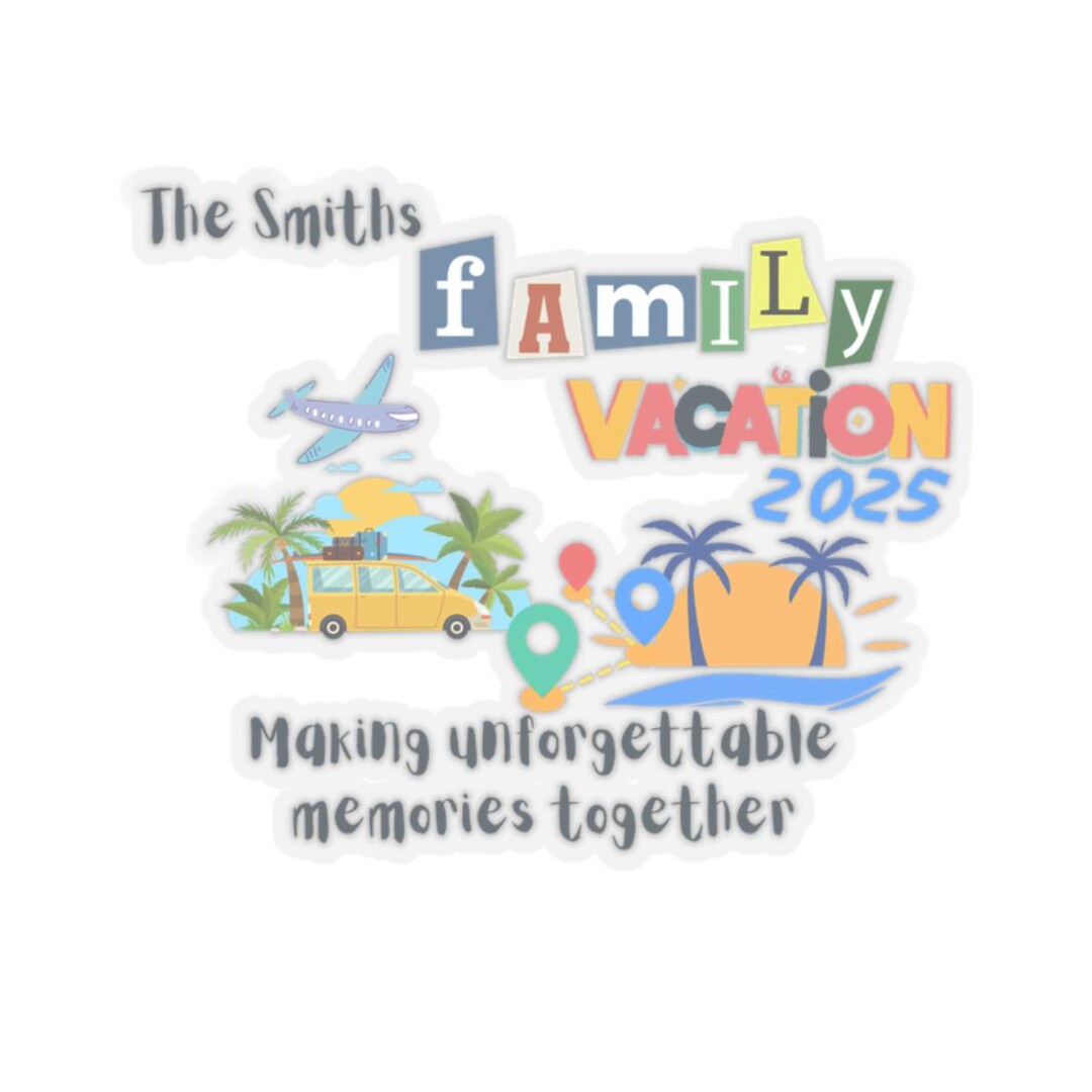 Personalized Family Vacation Stickers, Scrapbook Travel Stickers - Etsy