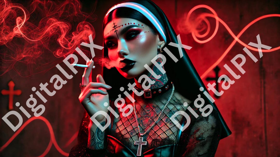 Dark Gothic Nun 4K 3840x2160 Pixels - Etsy
