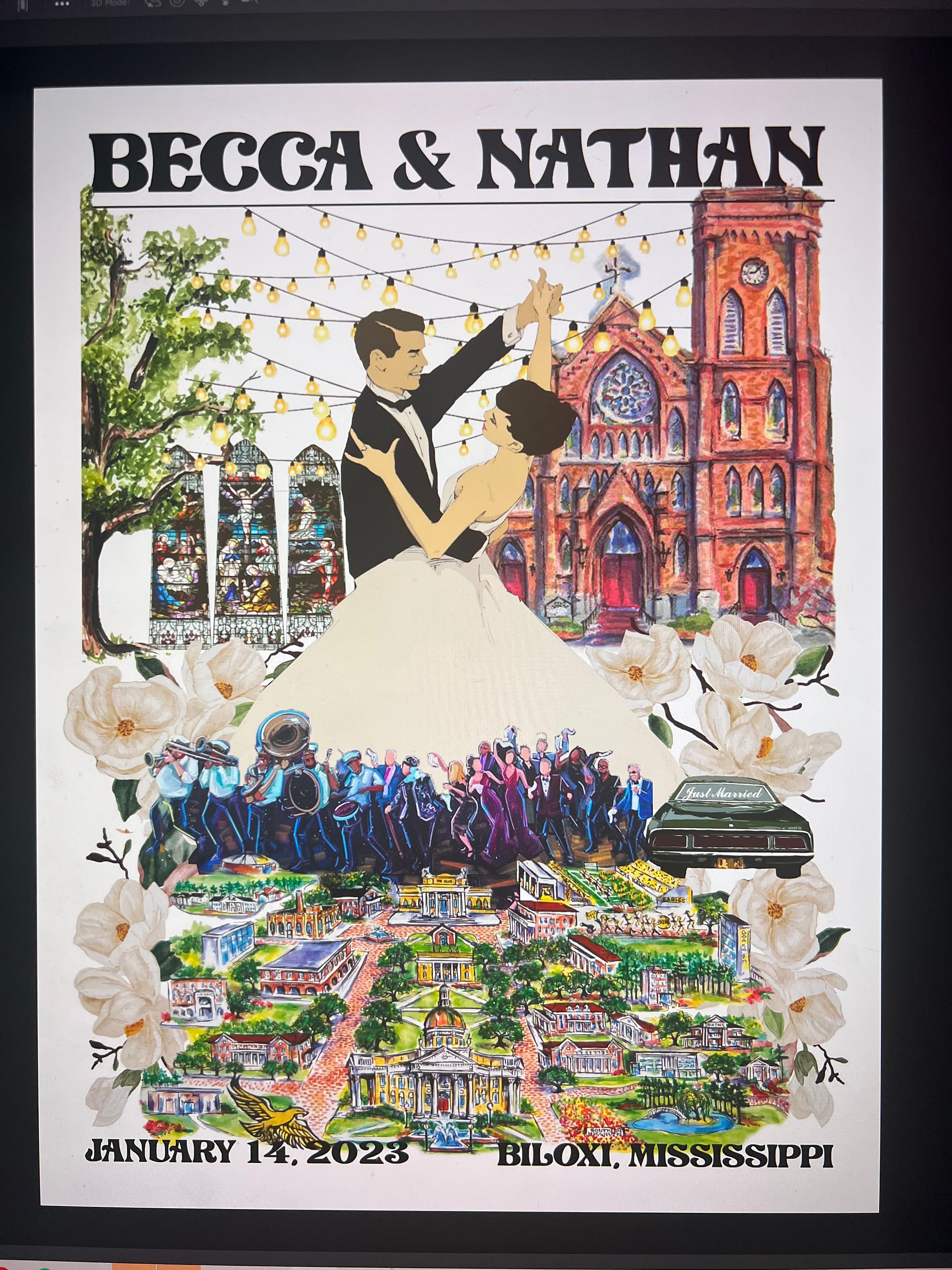 Custom Wedding Poster Art - Etsy