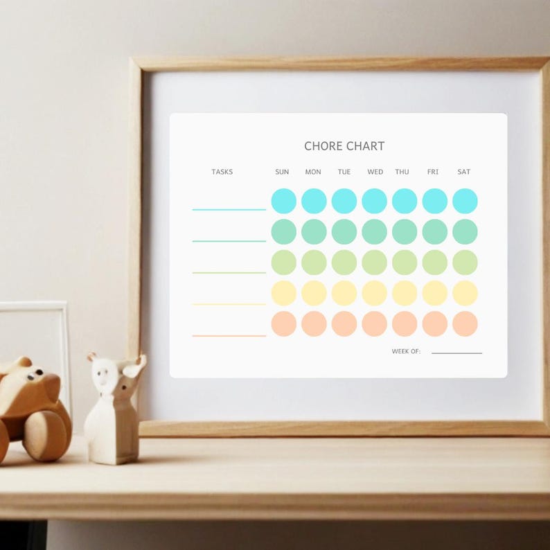 Printable Chore Chart for Kids – Behavior & Task Tracker – Fun ...