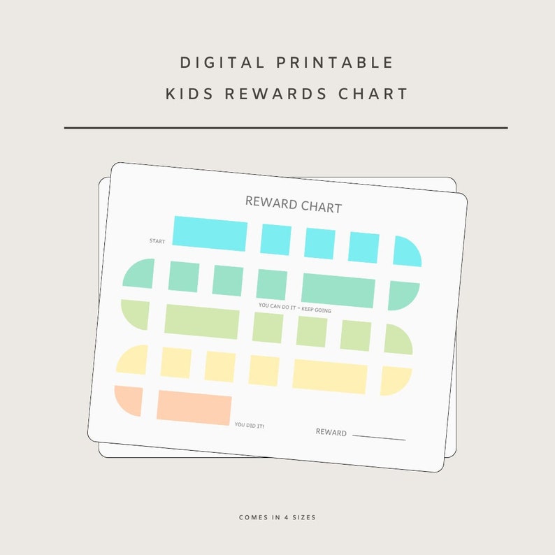 Rewards Chart, Children's Rewards Chart, Printable, Kids Routine Chart ...
