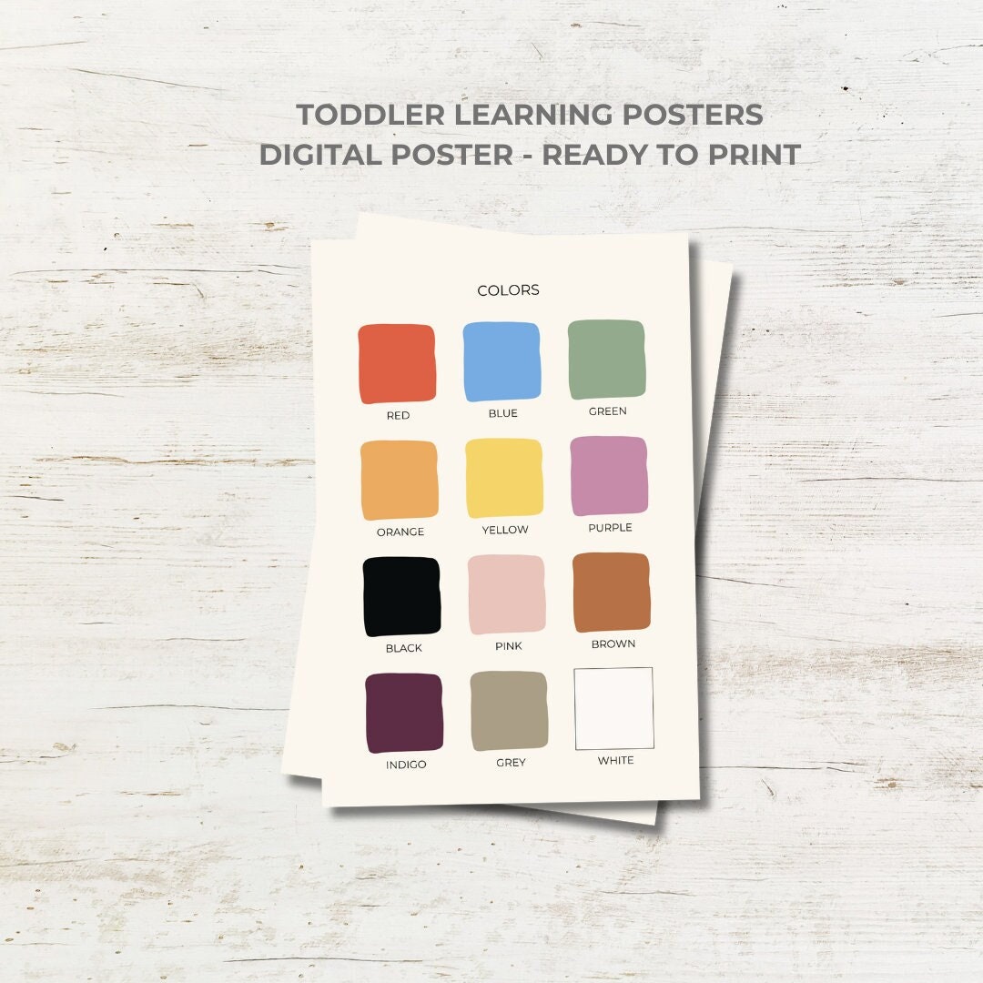 Color Poster, Rainbow Color Poster , Homeschool Decor, Educational Art ...