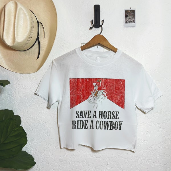Save a Horse Ride a Cowboy Crop Top - Etsy