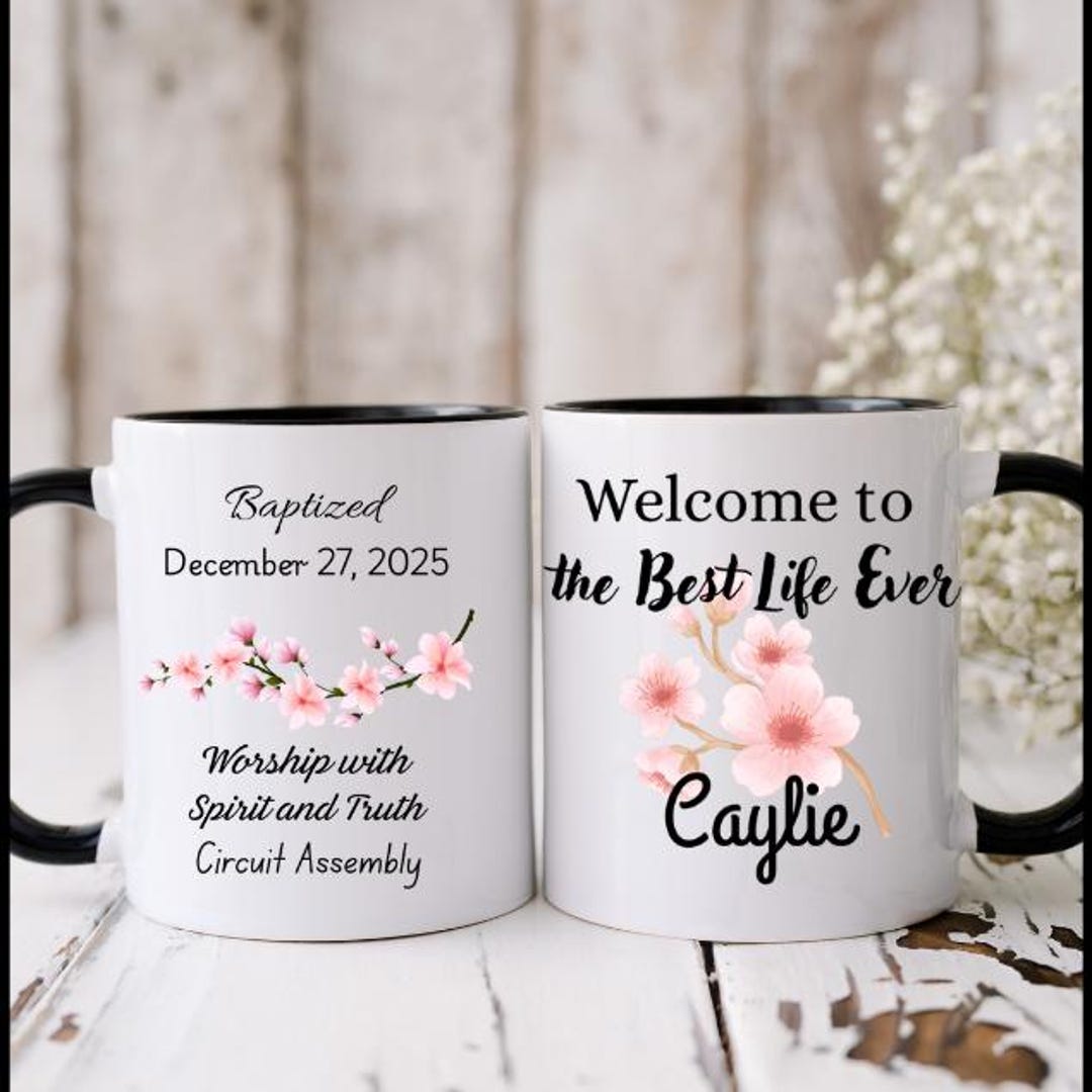 Personalized Baptism Mug, Jehovah's Witness Gift - Etsy